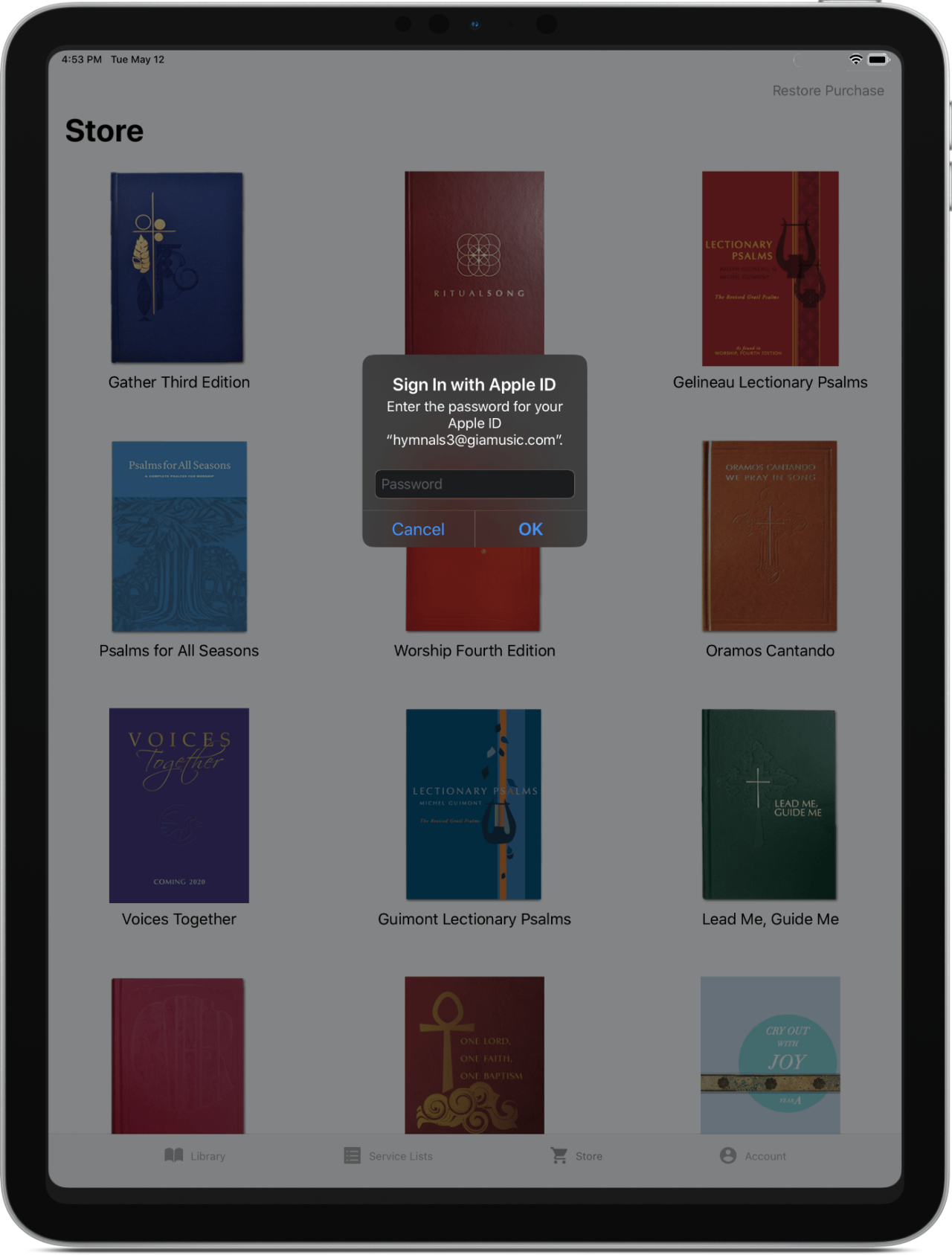 Features - Hymnals App